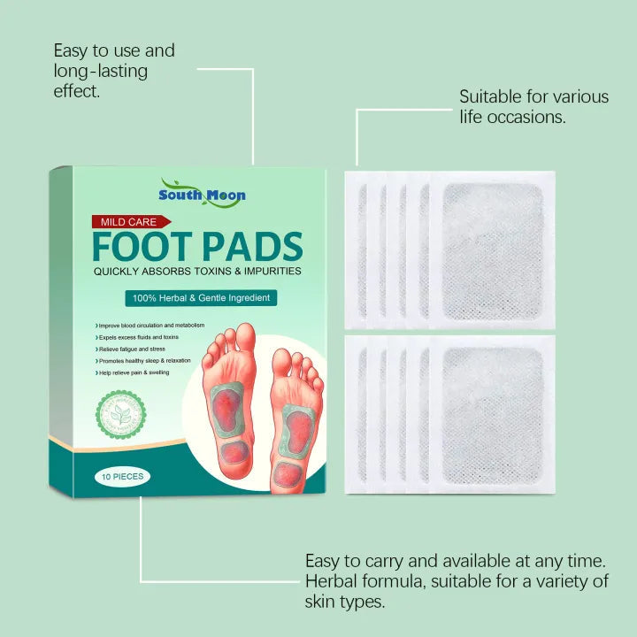 Home 100% Herbal & Gentle Ingredient Detox Foot Pads ( Pack of 10 )